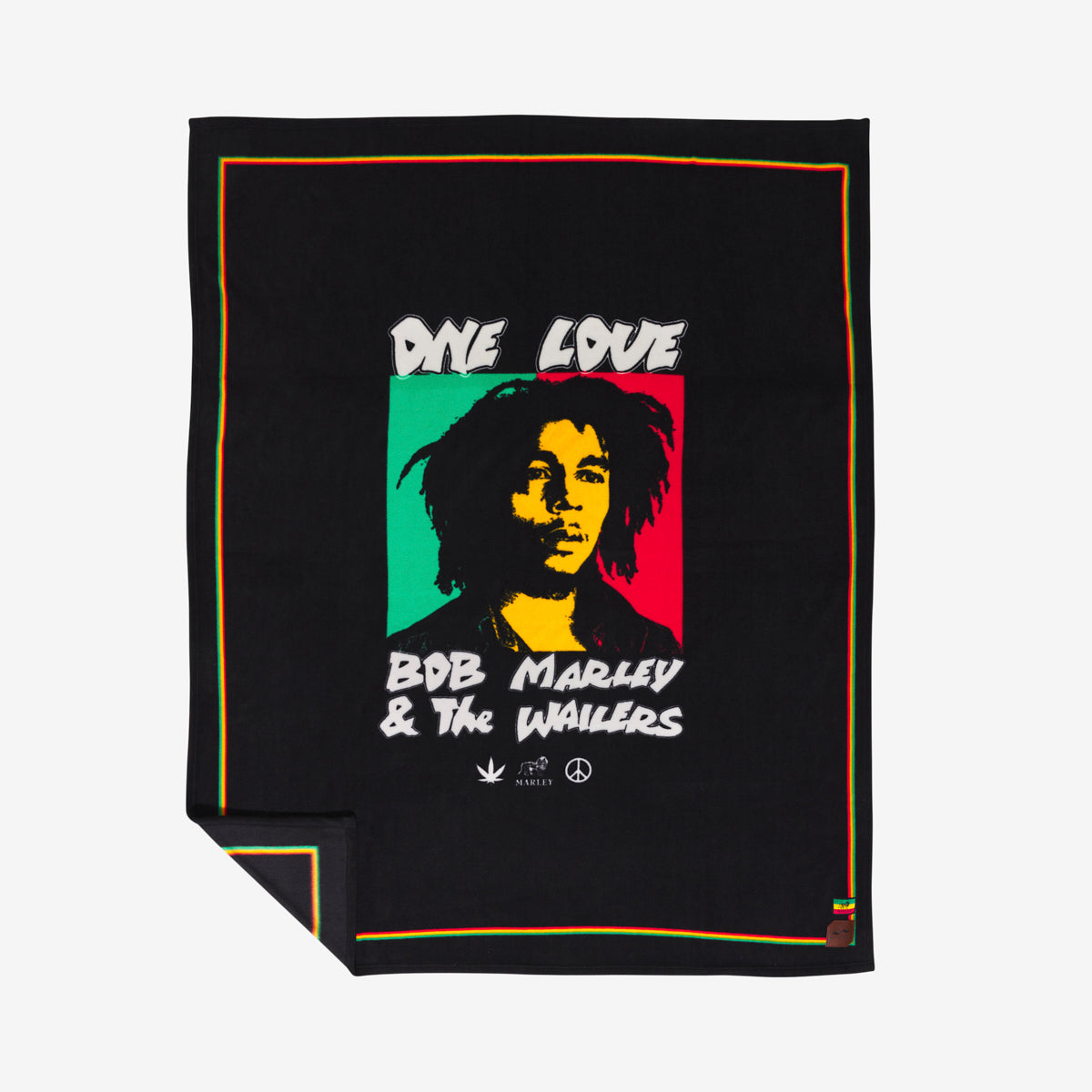 One Love Polar Fleece Throw Blanket | Bob Marley x Slowtide